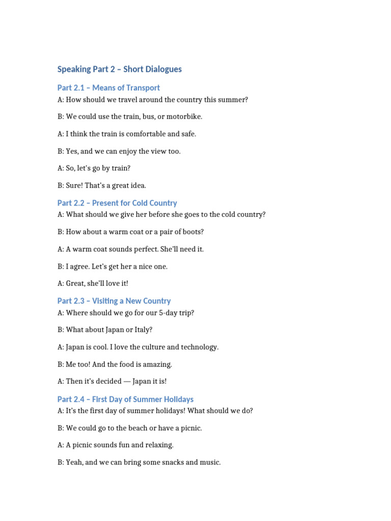Short Dialogues for Everyday Situations | PDF | Classroom