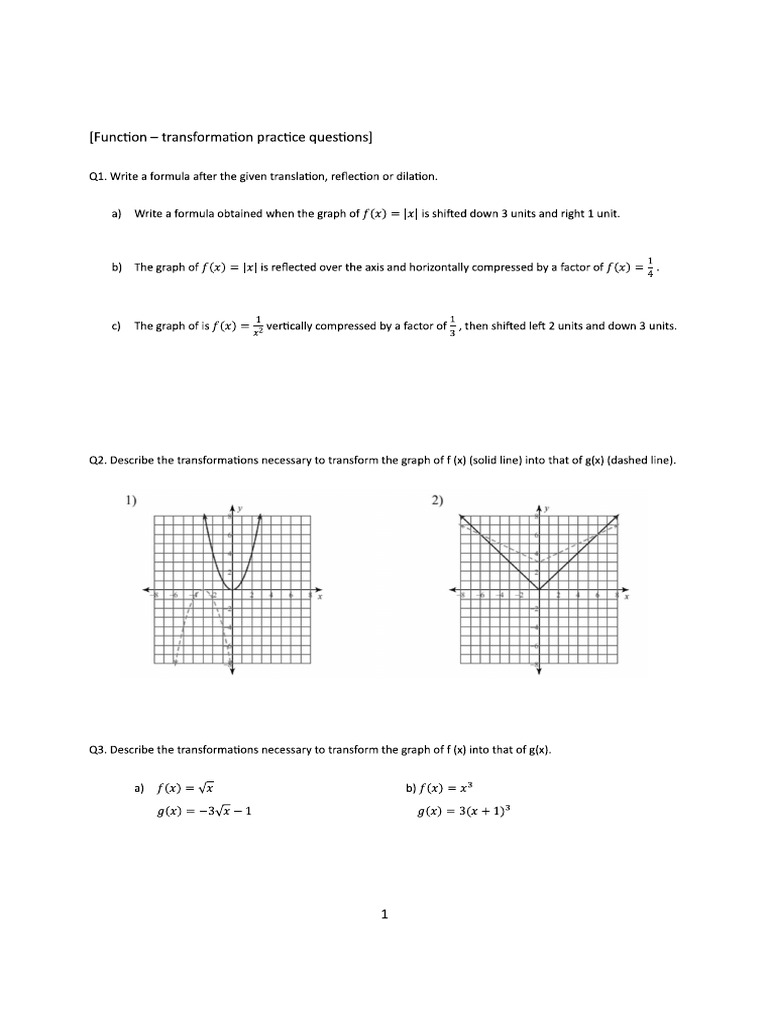 Function Transformation | PDF