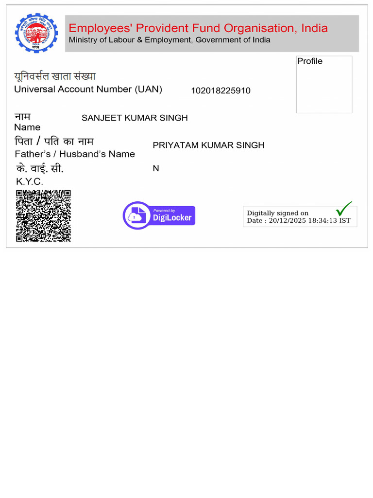 Digital Profile of Sanjeet Kumar Singh | PDF