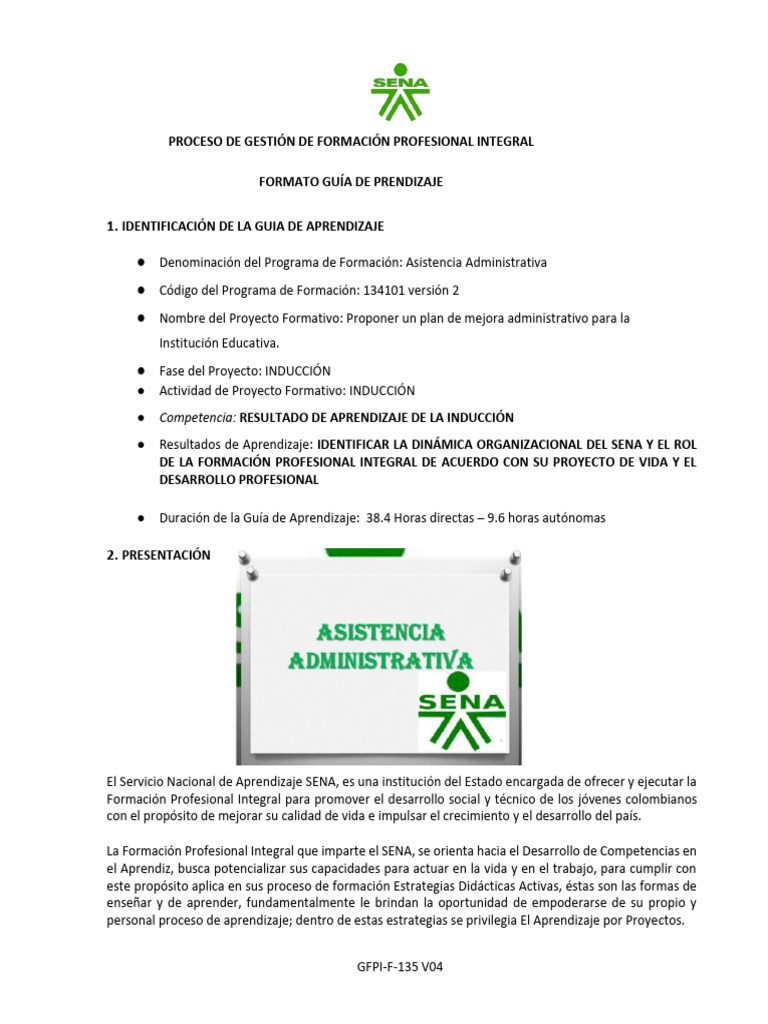 Guia Induccion 2025 Pdf Aprendizaje Educación Vocacional