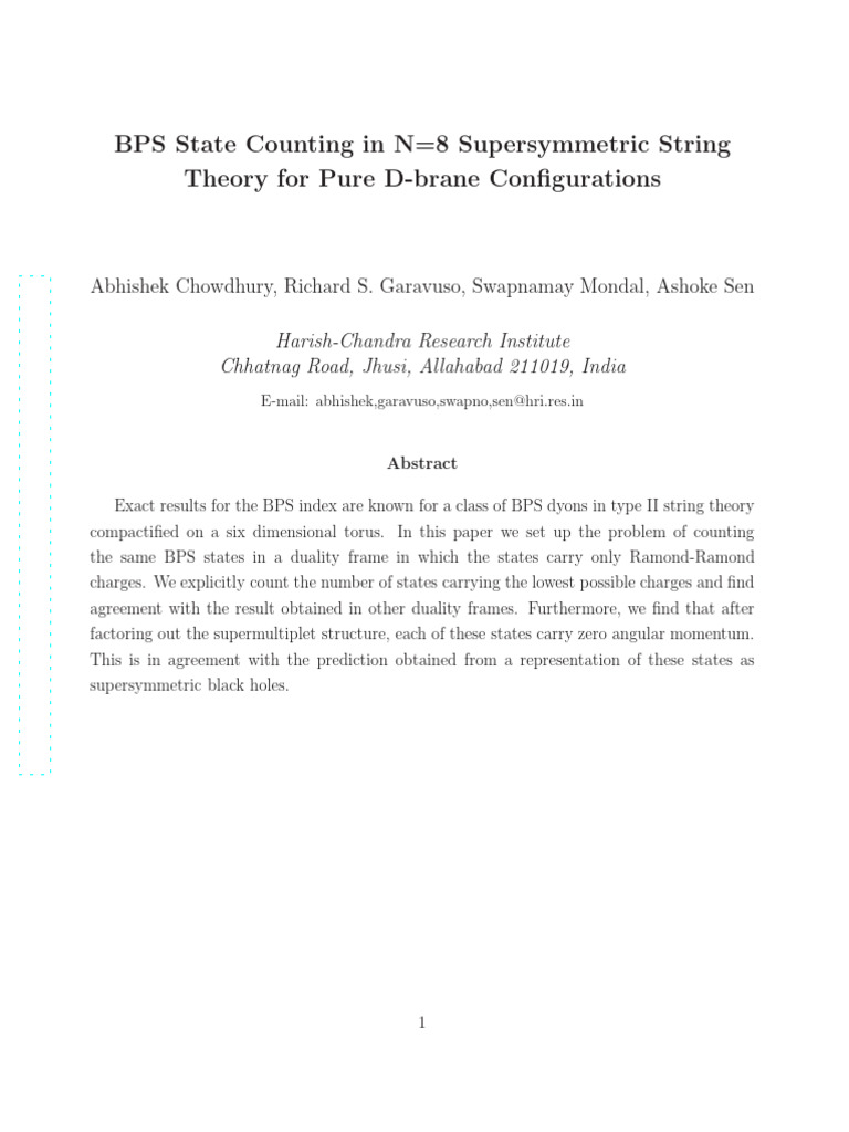 BPS State Counting in N=8 Supersymmetric String Theory for Pure D-brane ...