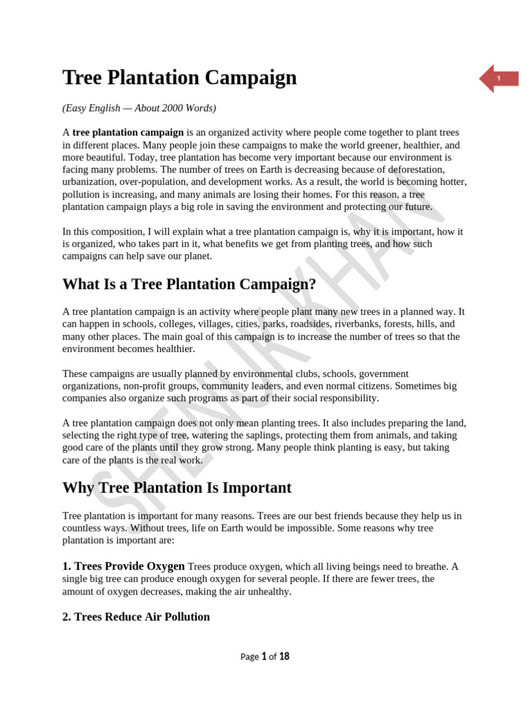 Importance of Tree Plantation Campaigns | PDF | Climate Change ...