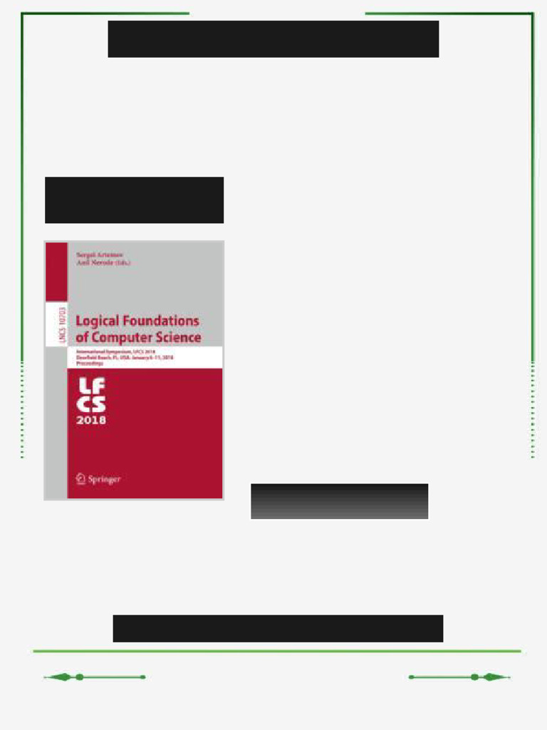 Logical Foundations of Computer Science International Symposium LFCS ...