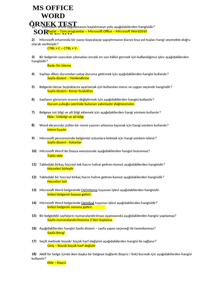 Word 2010 Test So Ruc Evap | PDF