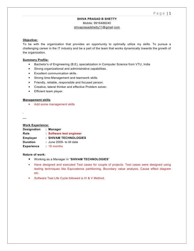 Shiva Prasad B Shetty: Software Test Engineer | PDF