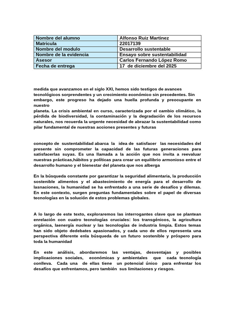 Ruiz Alfonso Solución Situación Problemática | PDF | Sustentabilidad ...