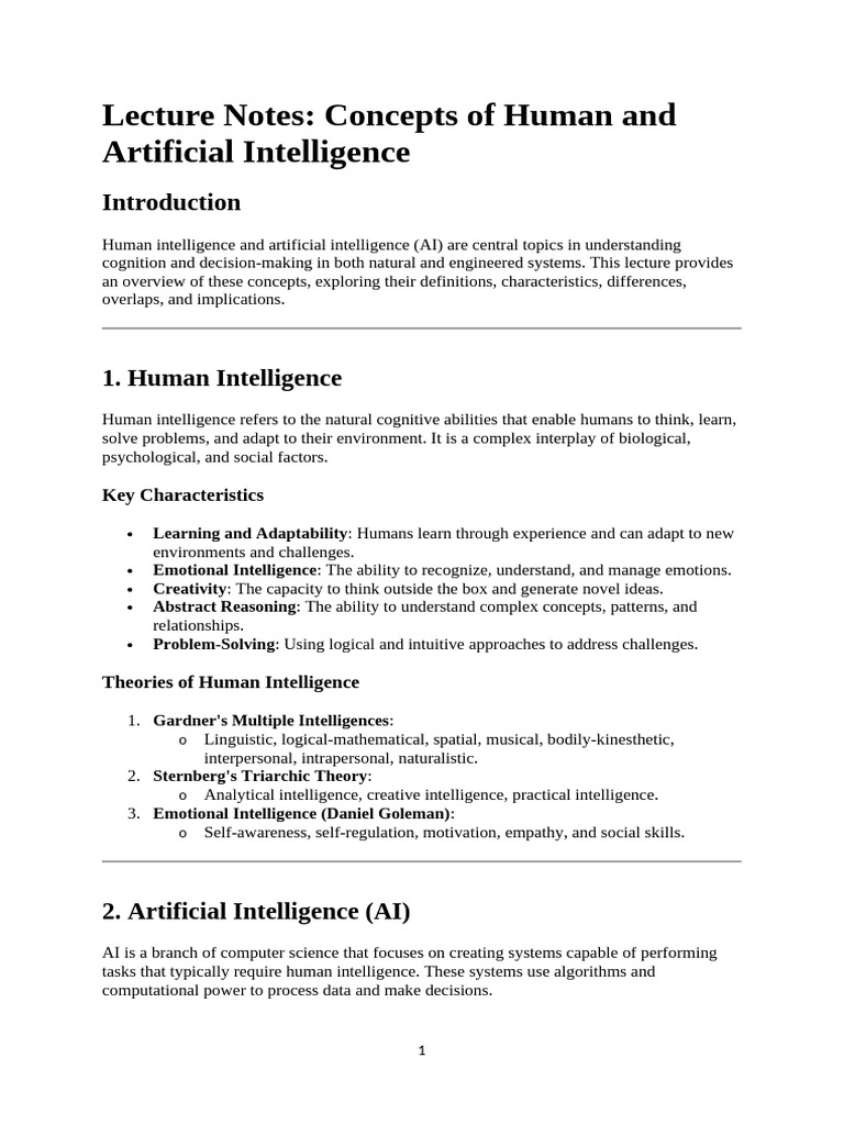 New Lecture Notes on AI MODULE 1 | PDF | Artificial Intelligence ...