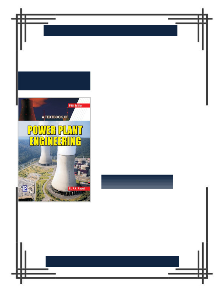 A Textbook of Power Plant Engineering 5th Edition R. K. Rajput eBook ...