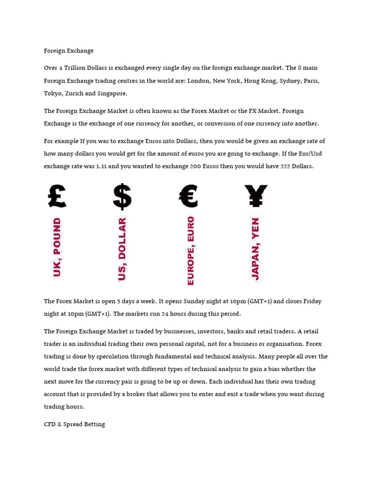 Lesson 1 - Foreign Exchange | PDF | Foreign Exchange Market | Contract ...