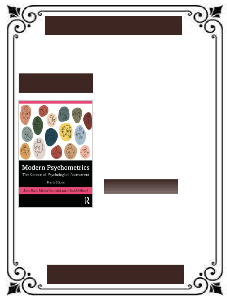 Modern Psychometrics The Science of Psychological Assessment 4th ...