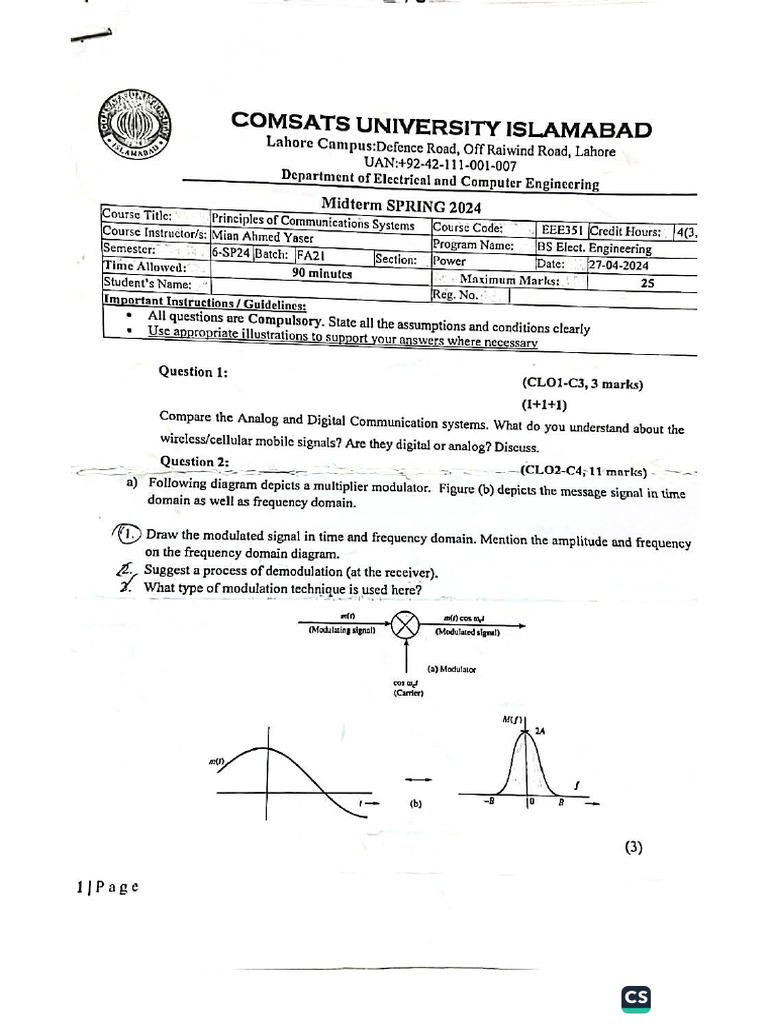Past Paper PCS | PDF