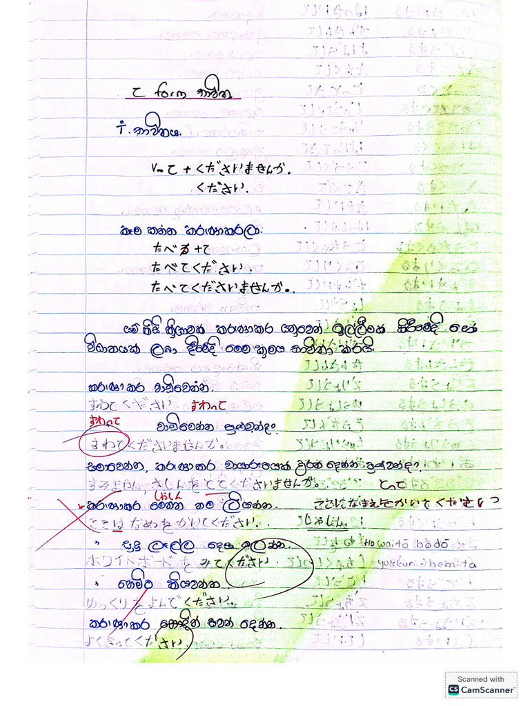 Te Form and Ta Form Sinhala Note | PDF