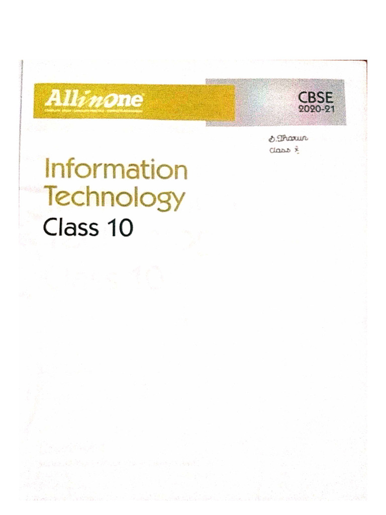 Class 10 IT All-in-One PDF Guide | PDF | Computer File | Computer File ...