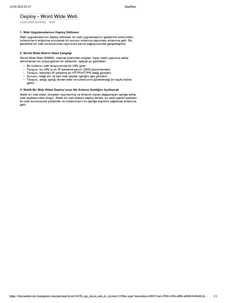 Deploy - Word Wide Web | PDF