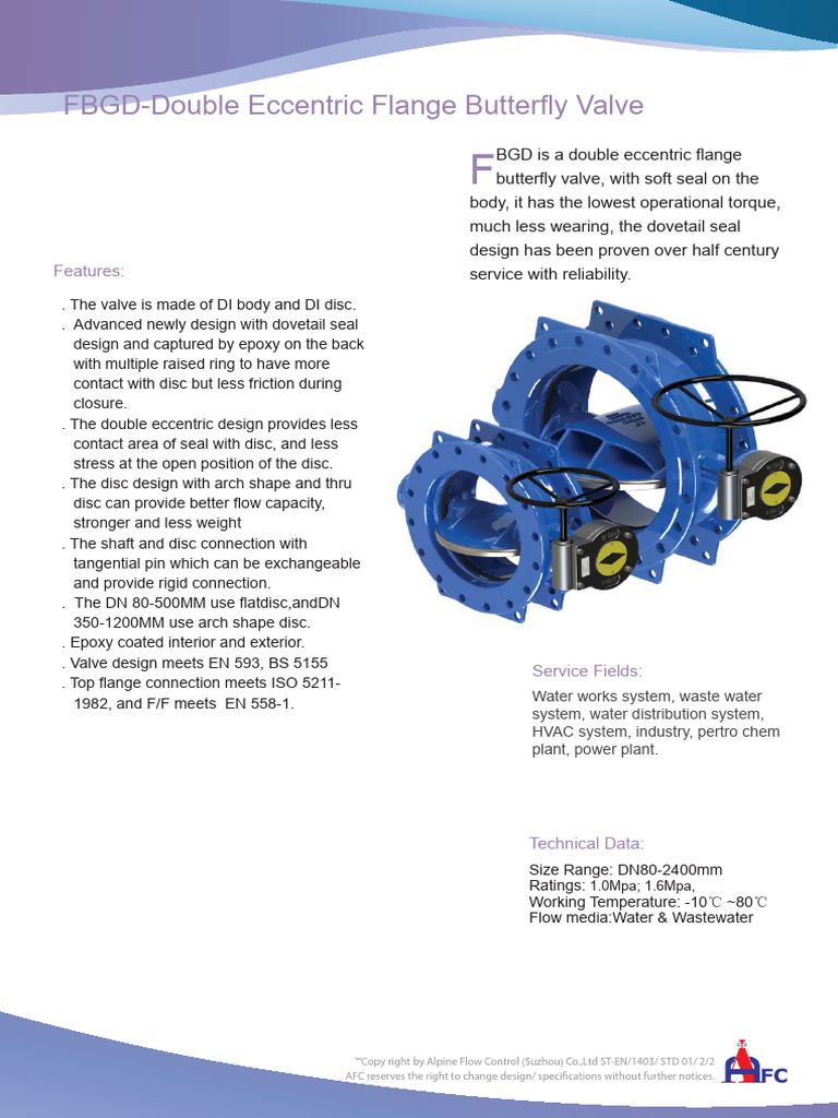 FBGD - Double Eccentric BV | PDF | Steel | Valve