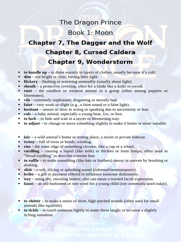 The Dragon Prince, Book 1_Moon, Episode 7, 8, 9 | PDF