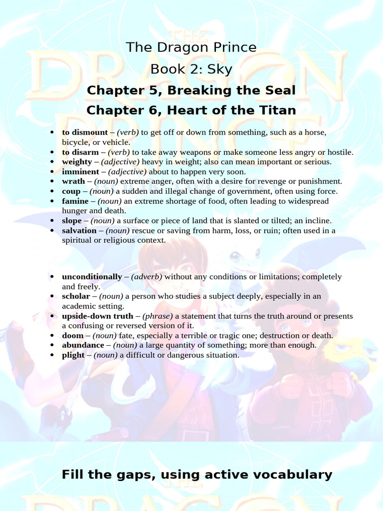 The Dragon Prince, Book 2_Sky, Episode 5,6 | PDF