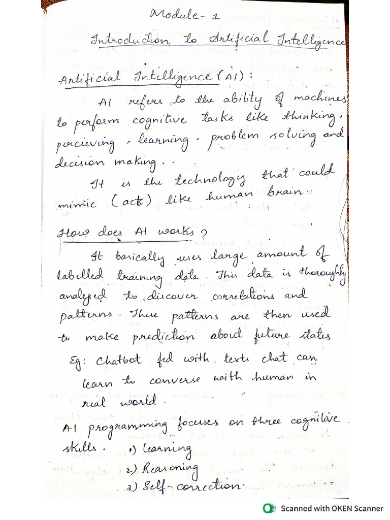 AIA Module-1 Notes | PDF