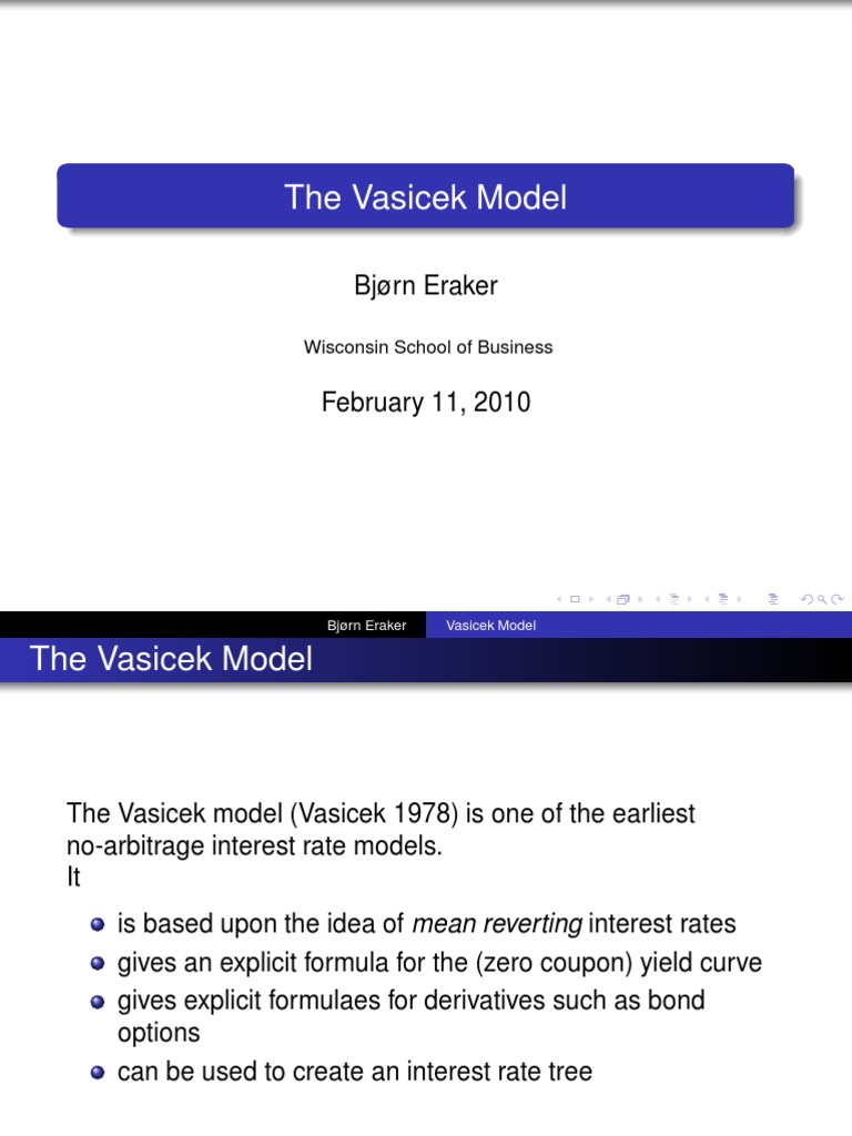 Vasicek Model, Simple | PDF | Yield Curve | Autoregressive Model