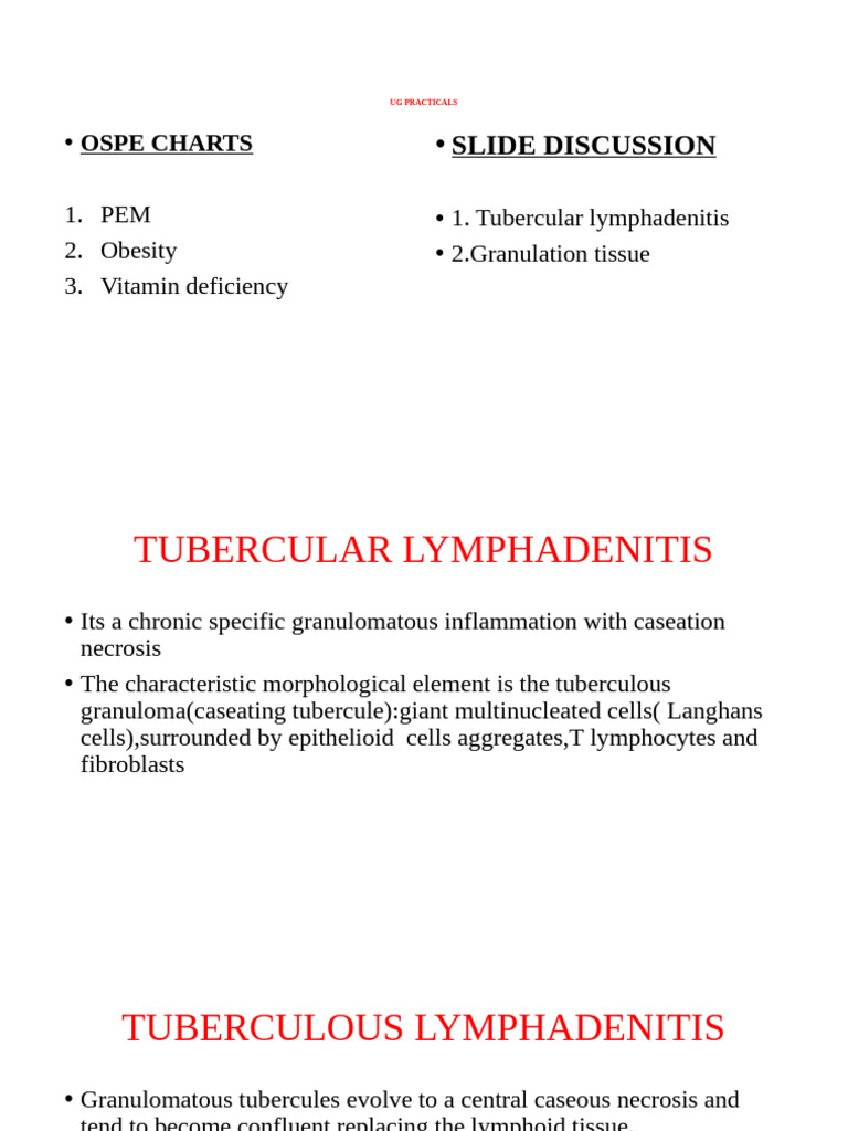 Tubercular Lymphadenitis Overview | PDF