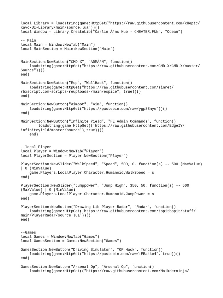 Best Script Hub.lua | PDF