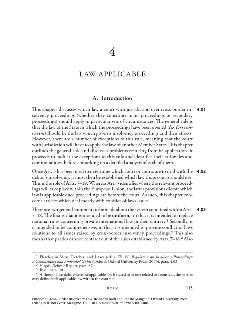 Law_Applicable | PDF | Set Off (Law) | Insolvency