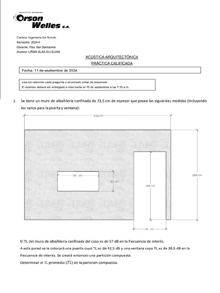 Pc1-Liñan Blas Eli Elias 2024-II | PDF | Acústica | Frecuencia