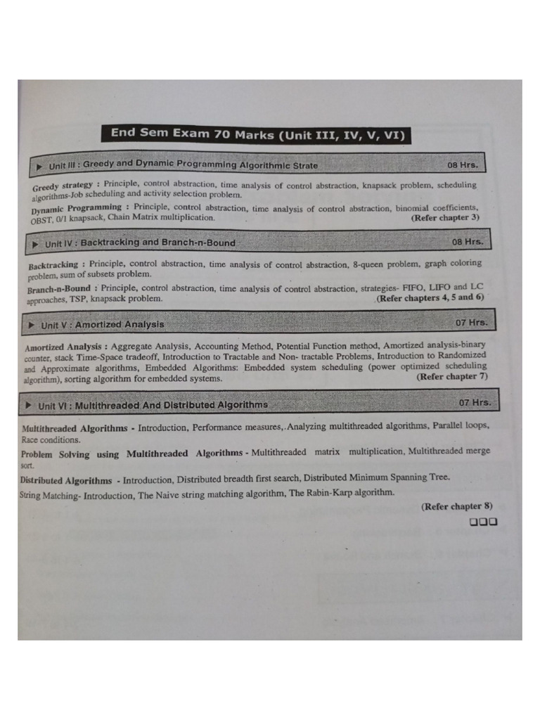 TechNeo Design and Analysis of Algorithms U3!6!201 251212 101112 | PDF