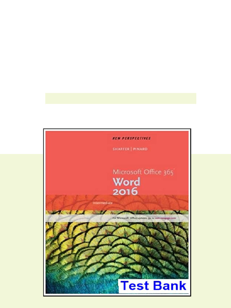 New Perspectives Microsoft Office 365 and Word 2016 Intermediate 1st ...