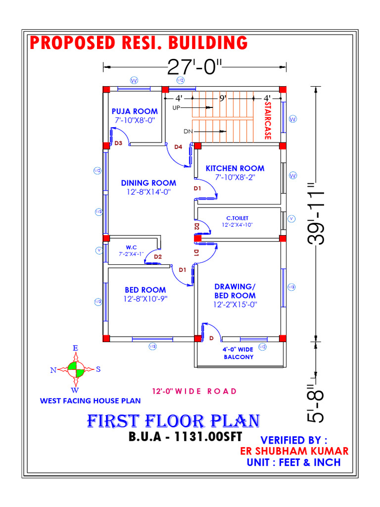 Proposed Resi. Building: First Floor Plan | PDF