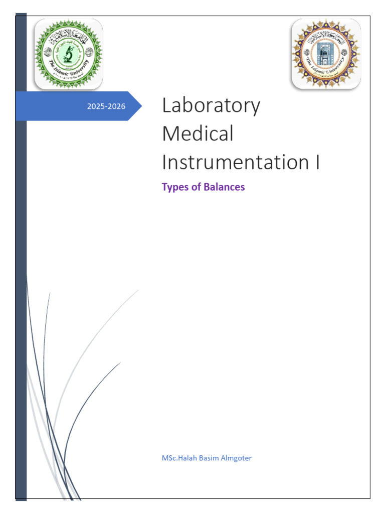 Types of Laboratory Balances Explained | PDF