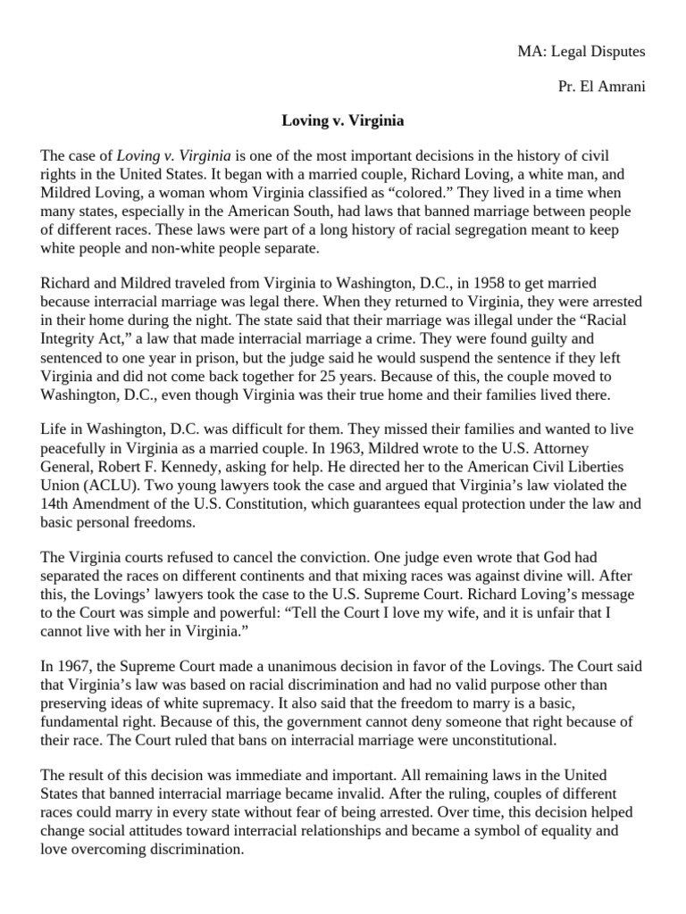 Loving v. Virginia | PDF