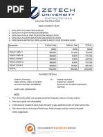 Zetech University 2024 Fee Structure | PDF | Fee | Payments
