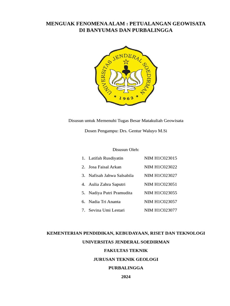 Geowisata Banyumas dan Purbalingga | PDF