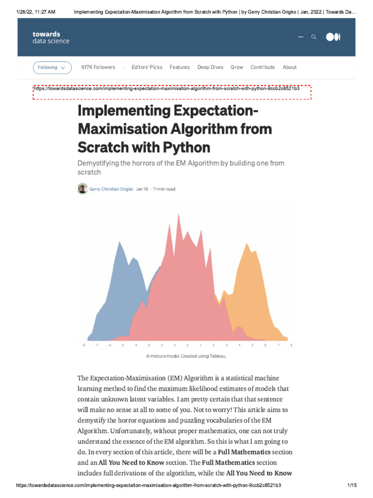 Implementing Expectation Maxim is at i On | PDF