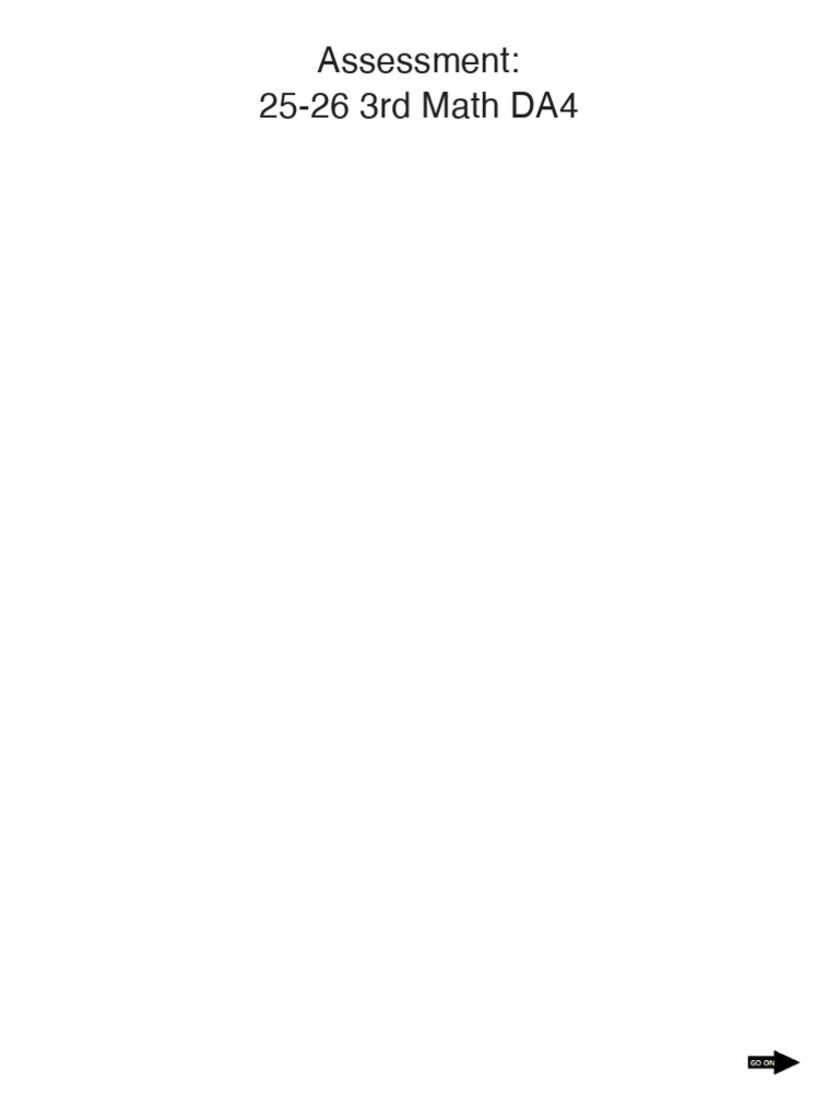 3rd Grade Math District Assessment 4 DA4 Answer Key | PDF | Area