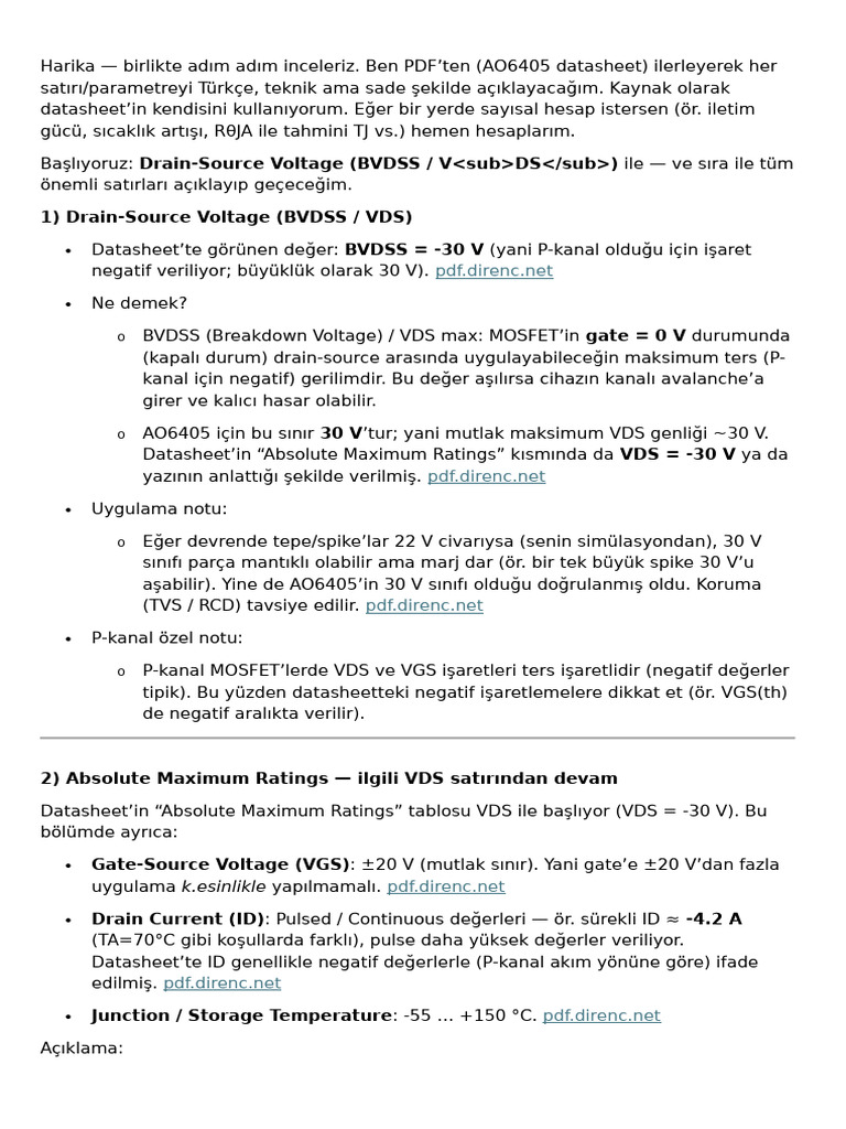 Mosfet Datasheet | PDF