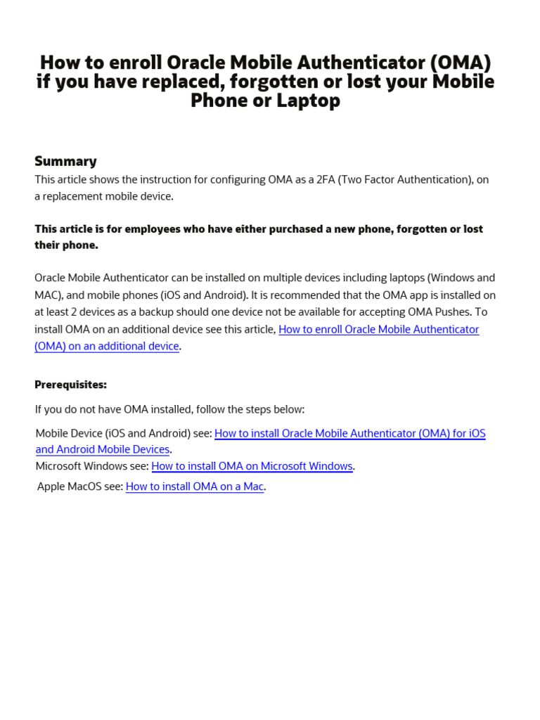 Enroll Oracle Mobile Authenticator Guide | PDF | Qr Code | Android ...