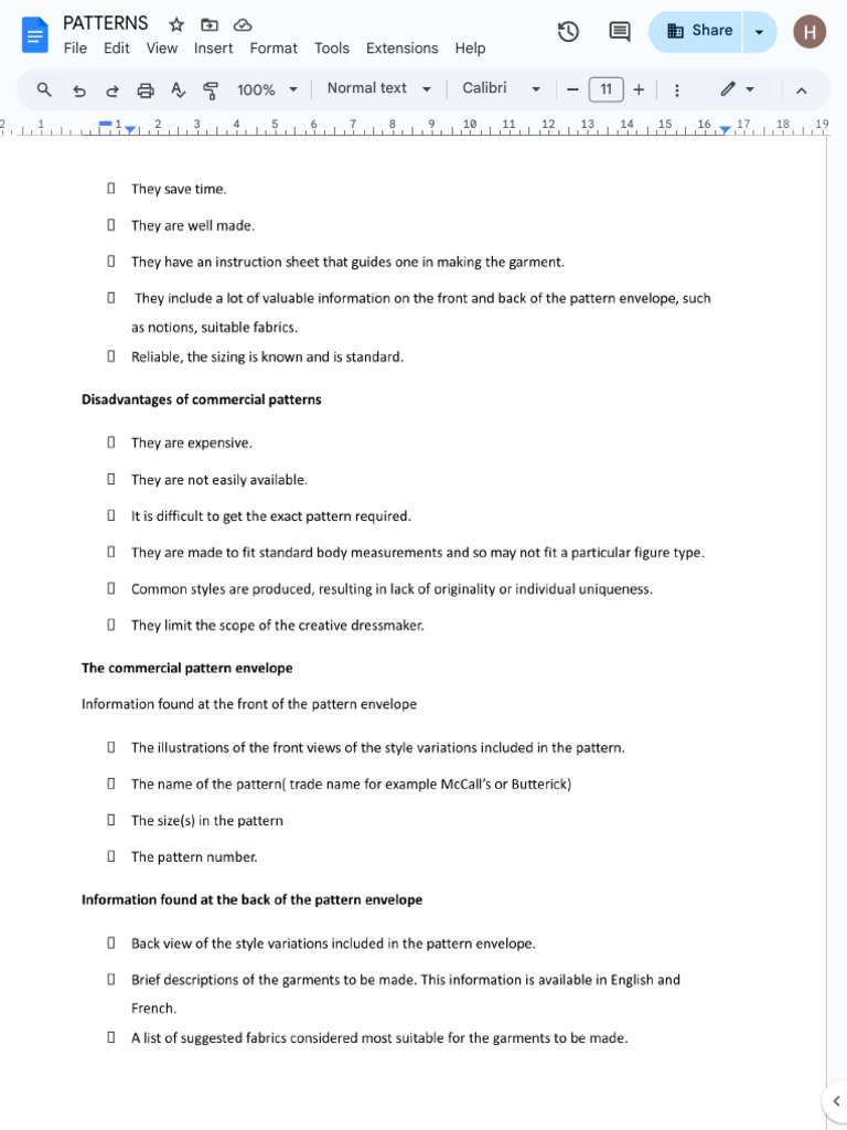 Patterns - Google Docs 4 | PDF