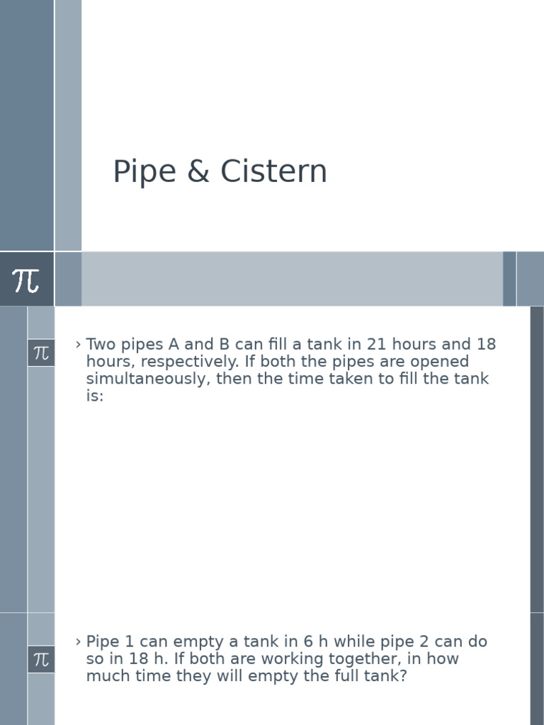 Pipe & Cistern | PDF