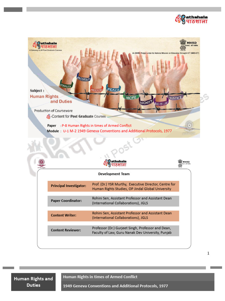 geneva conventions and additional protocols | PDF | Geneva Conventions ...