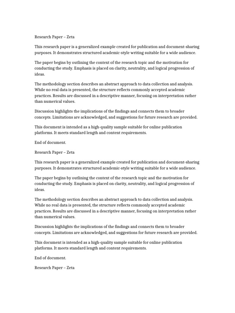 Research Paper Zeta | PDF | Methodology | Data