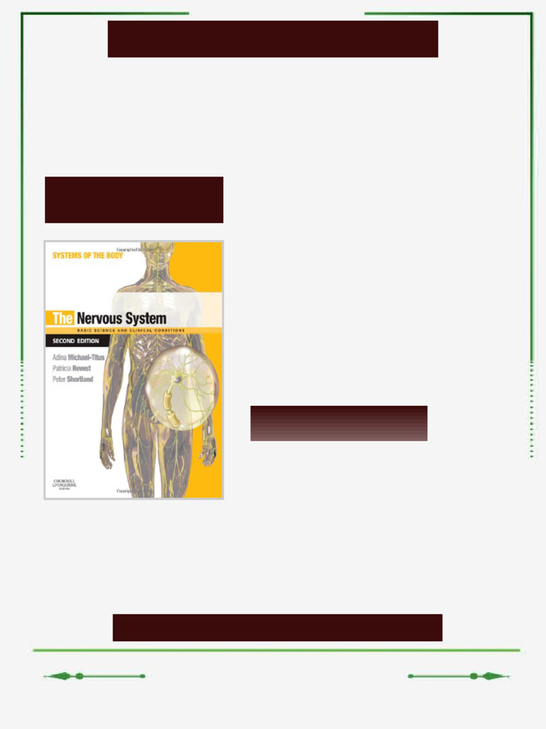 The Nervous System 2nd Edition Adina T. Michael-Titus ebook fully ...