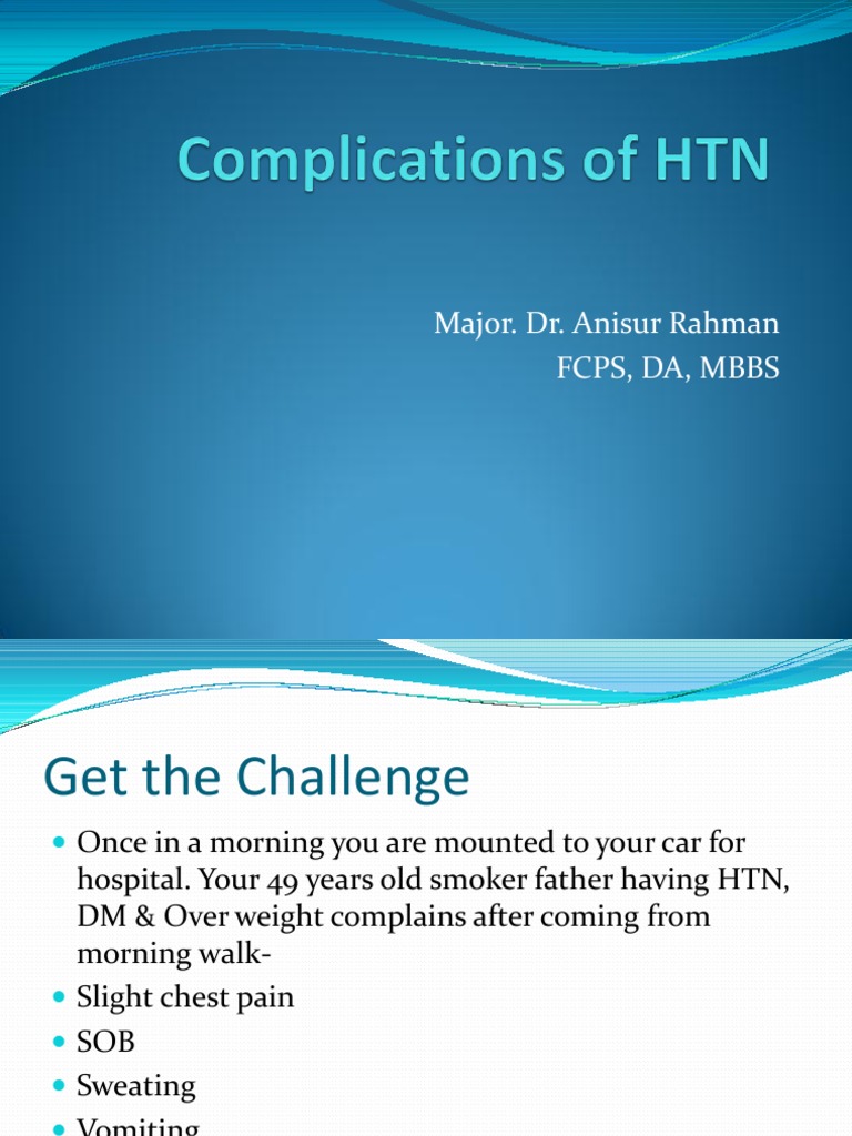 Complications of HTN | PDF | Self-Improvement | Lifestyle