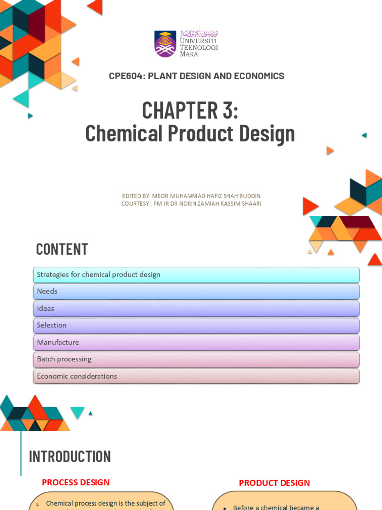 Chemical Product Design Strategies | PDF