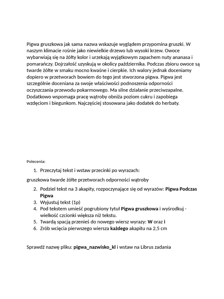 Pigwa | PDF