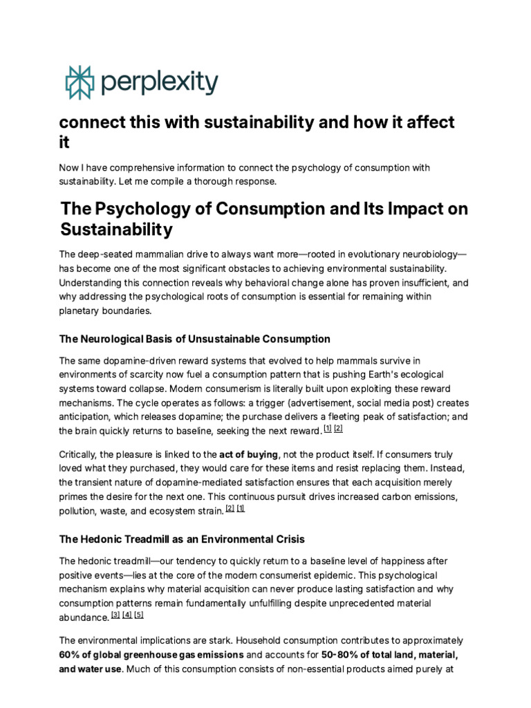 Connect This With Sustainability and How It Affec (1) | PDF ...
