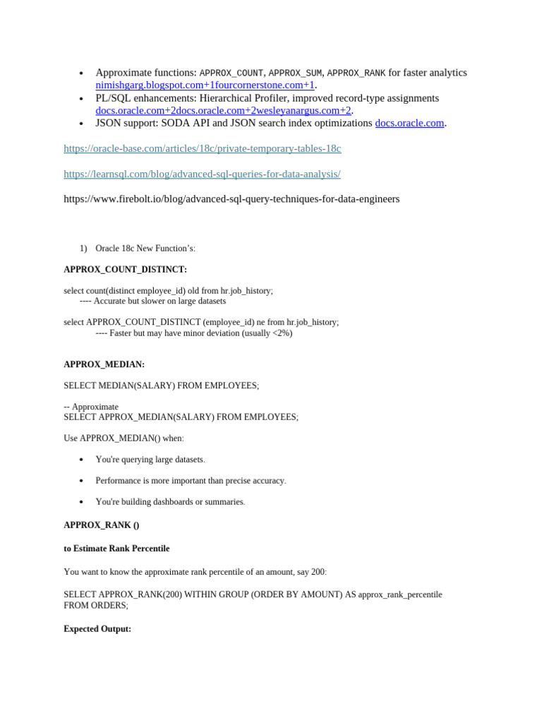 Oracle_18c_Material | PDF | Data Management | Databases