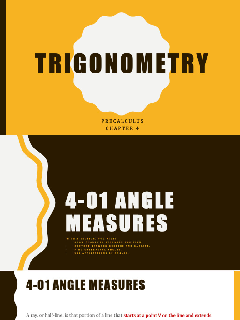 Precalculus 04 Trigonometry | PDF | Trigonometric Functions | Angle