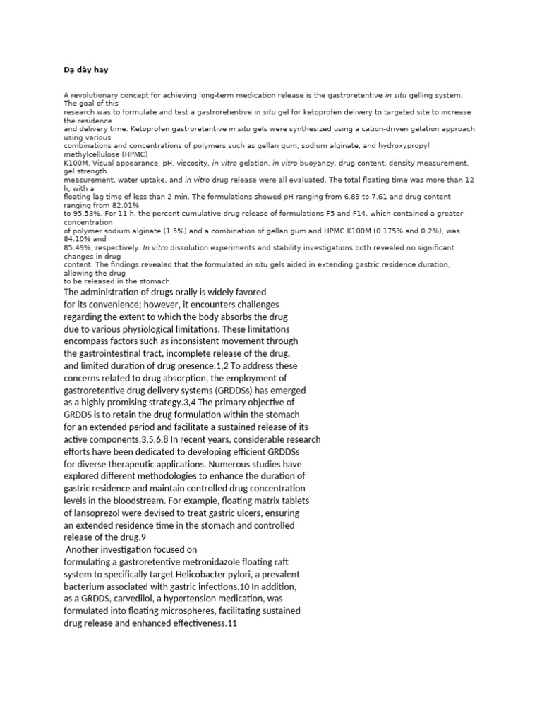 Dạ dày rất hay | PDF | Health Sciences | Pharmacology